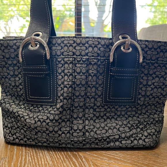 Coach | Bags | Coach Mini Signature Tote Satchel Handbag | Poshmark